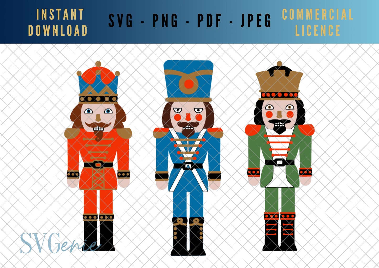 Nutcracker SVG Bundle, Christmas Nutcracker Cut File, Royal Nutcracker ...