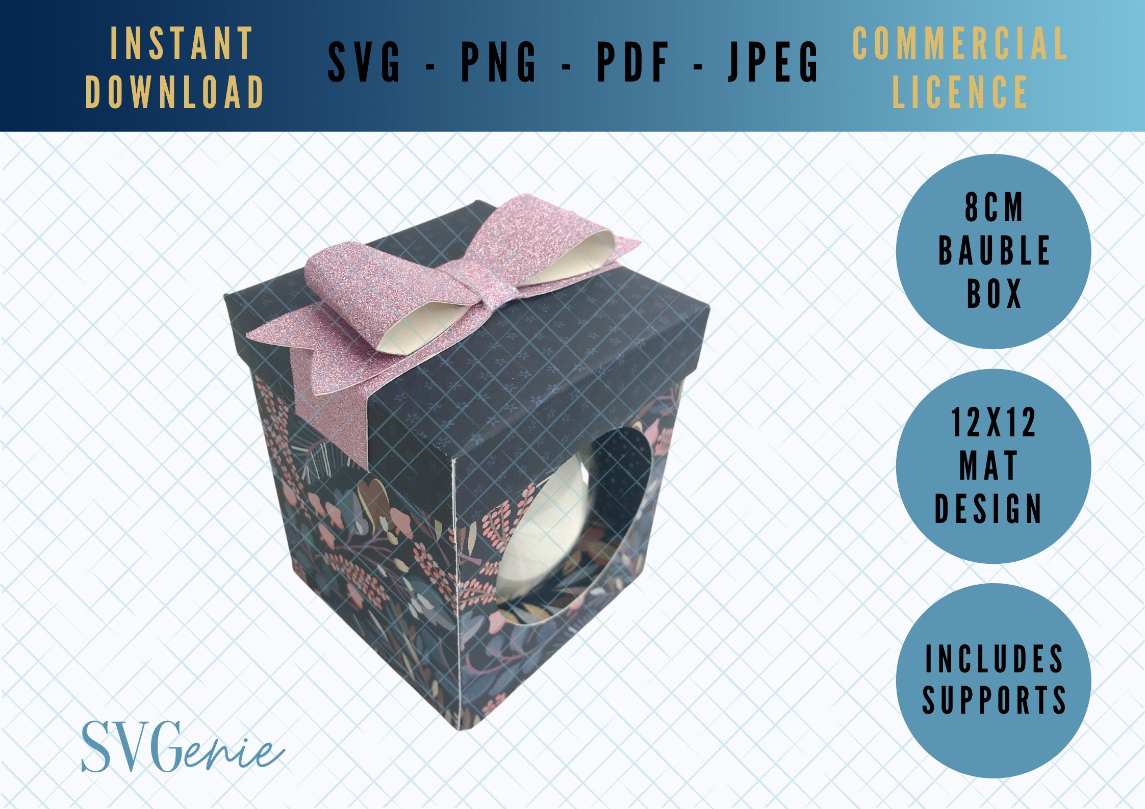 Bauble Box SVG 8cm Bauble Box Template Round Bauble Box Svg - Etsy UK