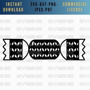 Christmas Cracker SVG Bundle, 2d Christmas Cracker SVG, Geometric Xmas ...