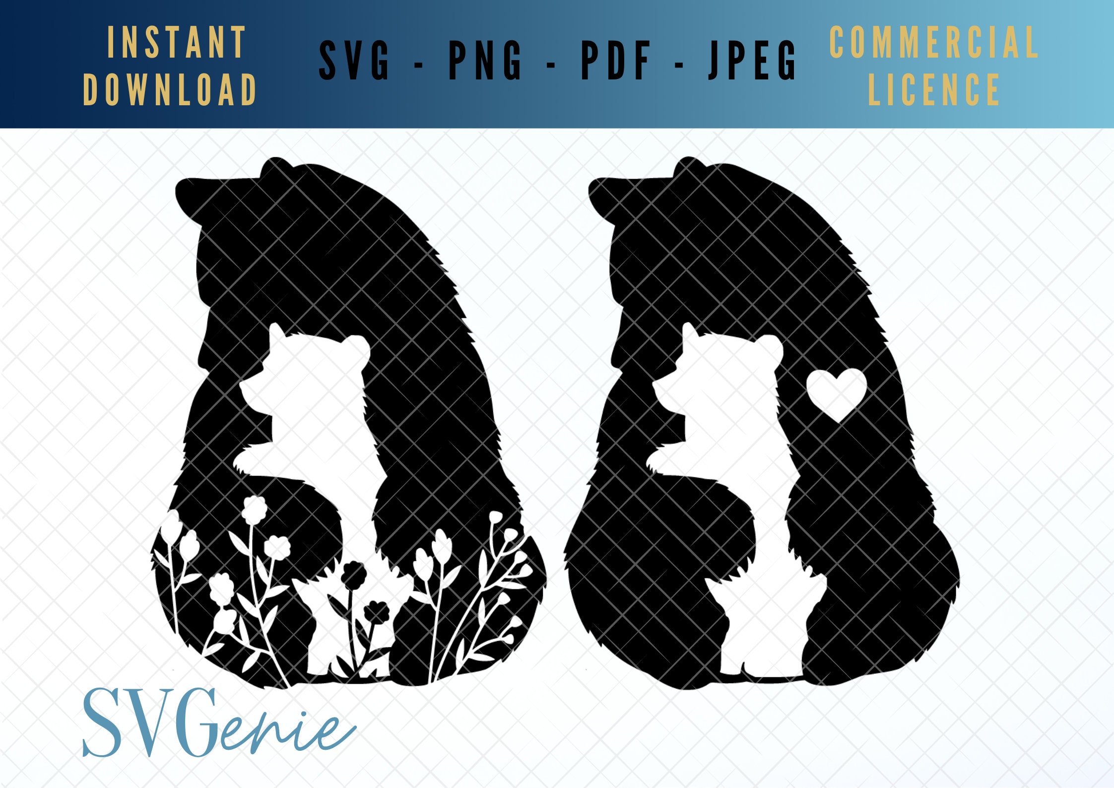 Mama Bear SVG Bundle, Cuddly Bears PNG (digital Download) - Etsy