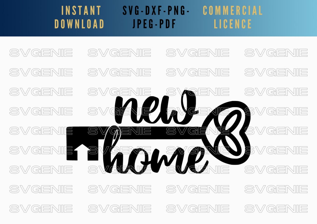 New Home SVG, First Home Dxf, House Key Svg, Home is Where the Heart is ...