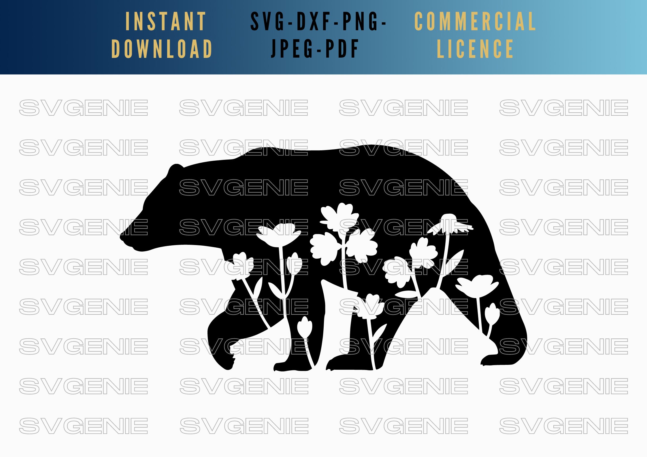 Oso SVG, oso floral PNG, oso grizzly SVG, oso pardo svg, oso de montaña ...