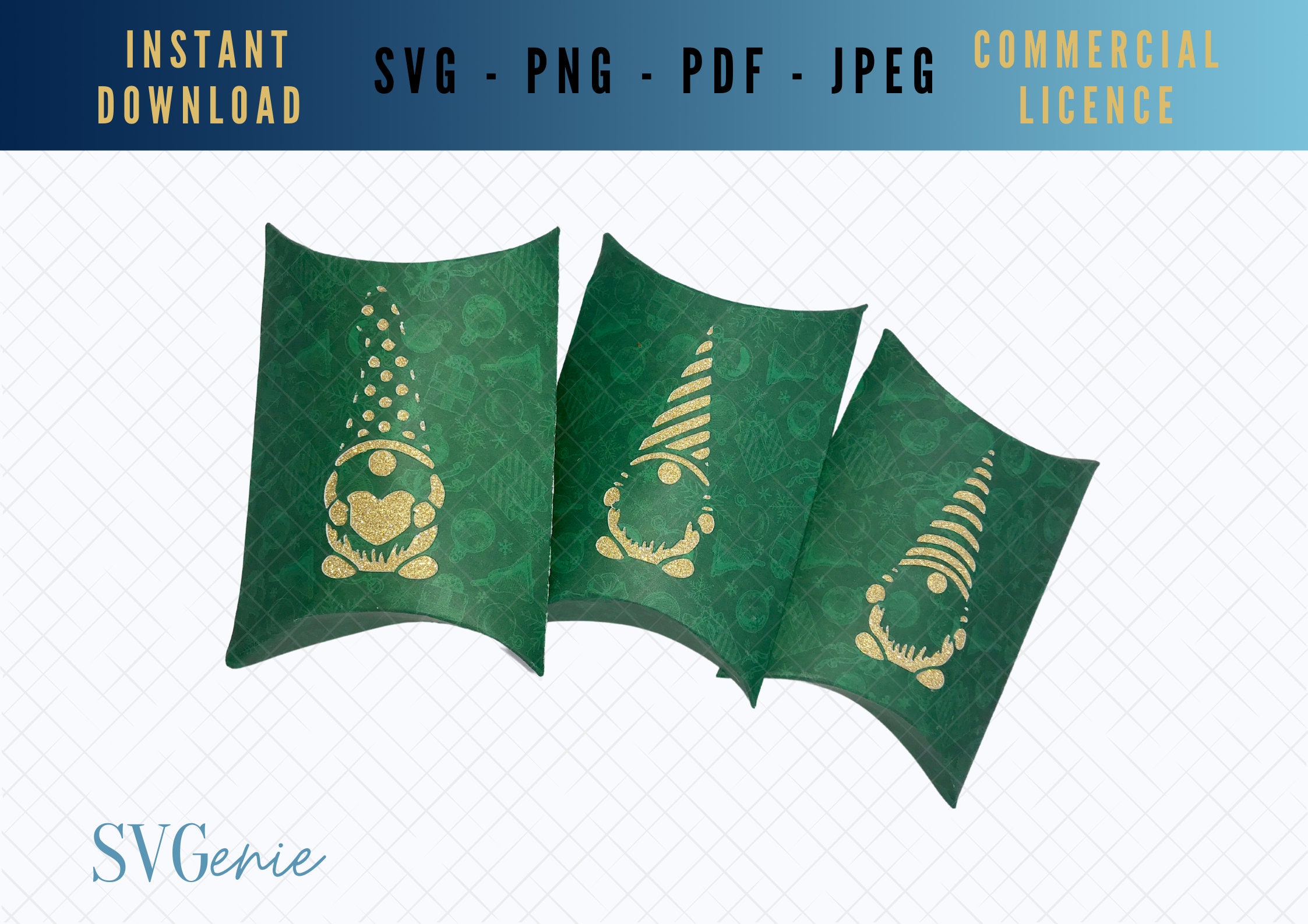 Pillow Box SVG Bundle, Gnome Gift Box Svg, Valentines Gnome Gift Box ...