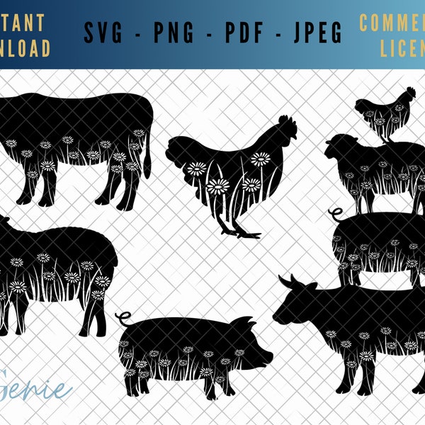 Stacked Farm Animals - Etsy