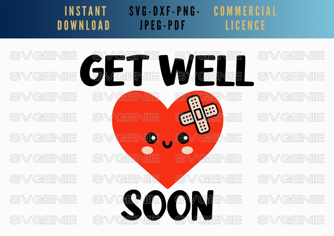 Get Well Soon SVG, Well Wishes SVG, Hope You Feel Better Vector ...