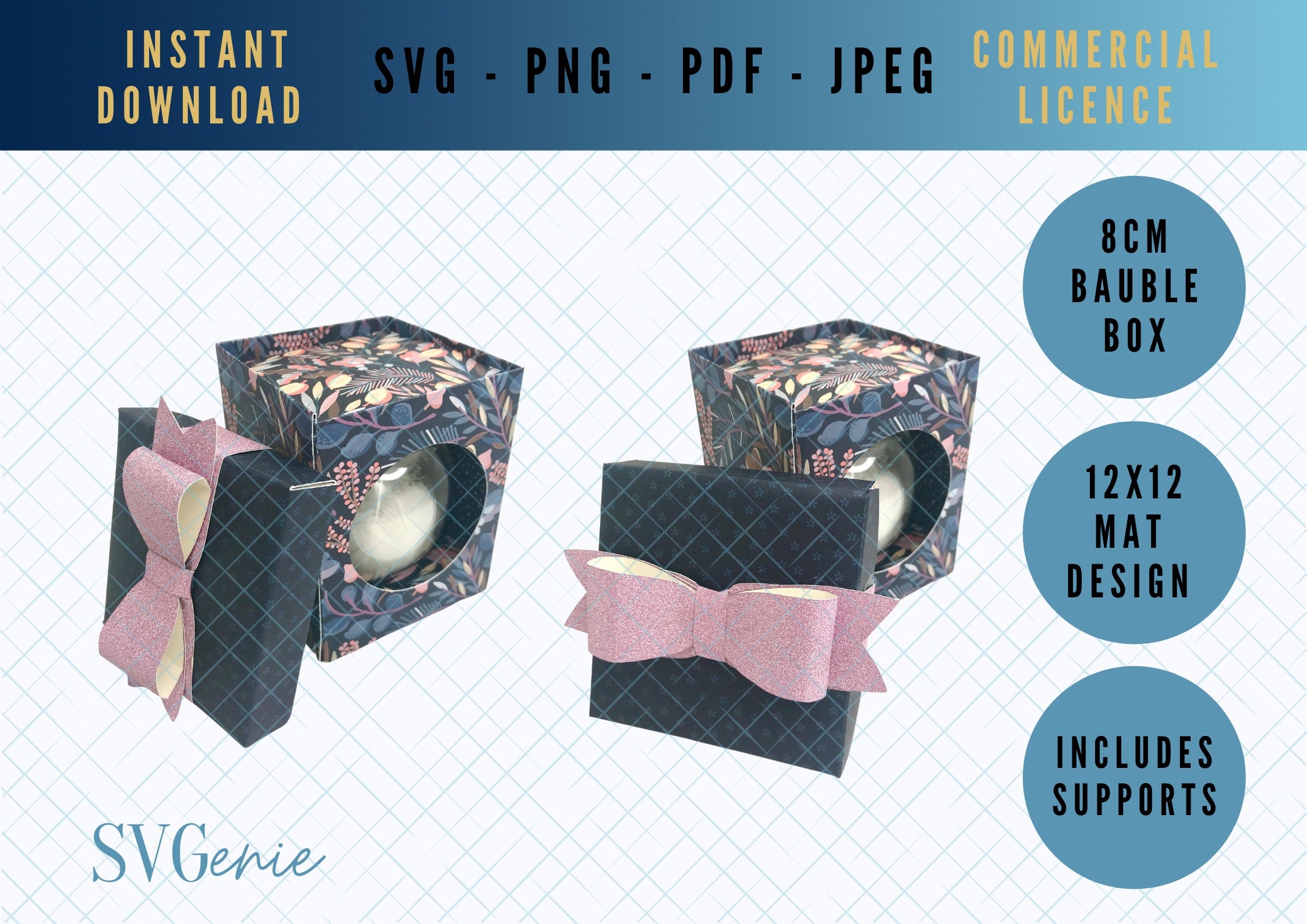 Bauble Box SVG 8cm Bauble Box Template Round Bauble Box Svg - Etsy UK