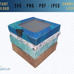 Coaster Box Svg Bundle (4sizes) Template Box for Drinking Coasters ...