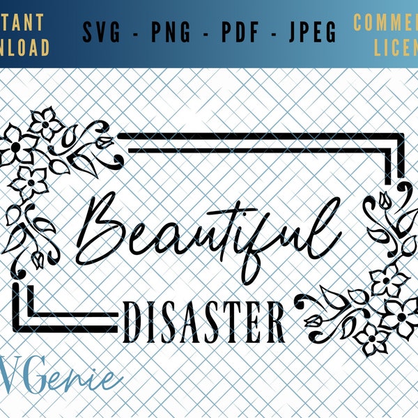 Beautiful Disaster Svg - Etsy