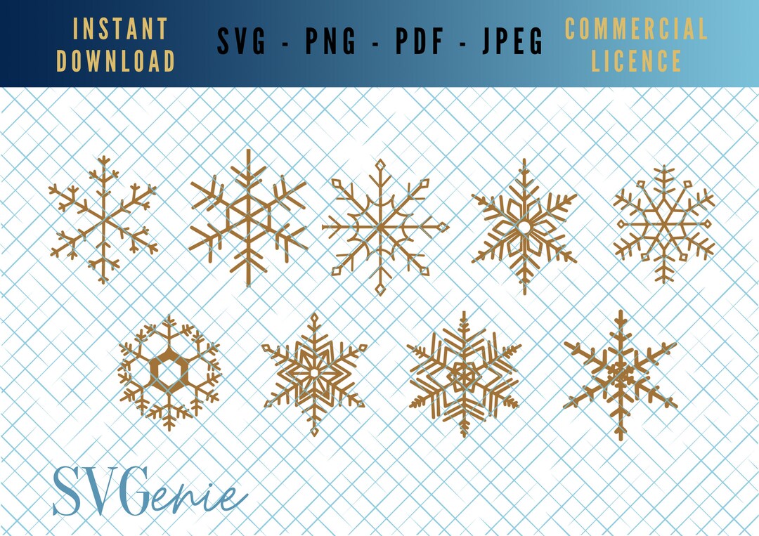 Snowflake SVG Bundle, Snow Clip Art, Winter Weather SVG, Snowflake Png ...