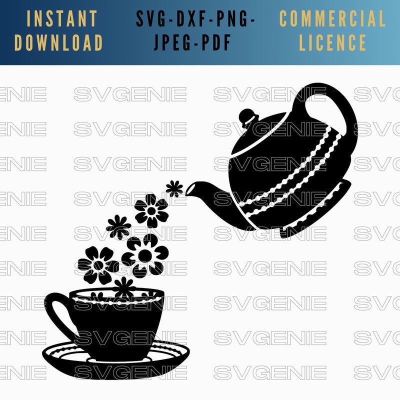 Tea Time Svg - Etsy