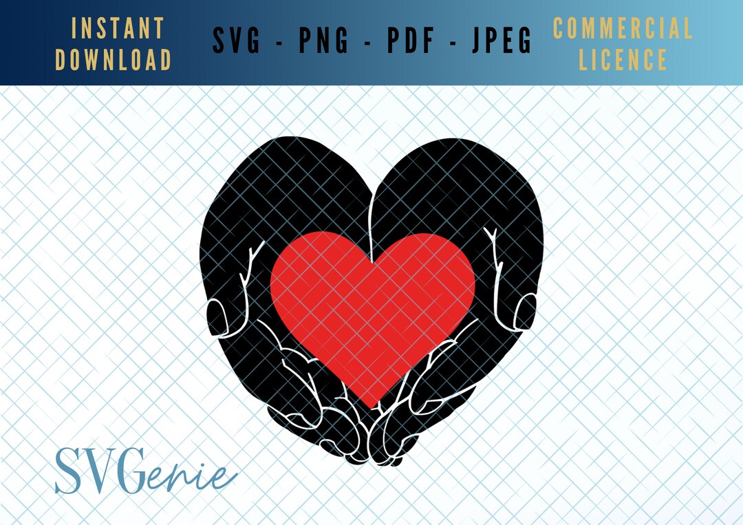 Heart in Hands SVG, Cupped Hands Vector (digital Files) - Etsy