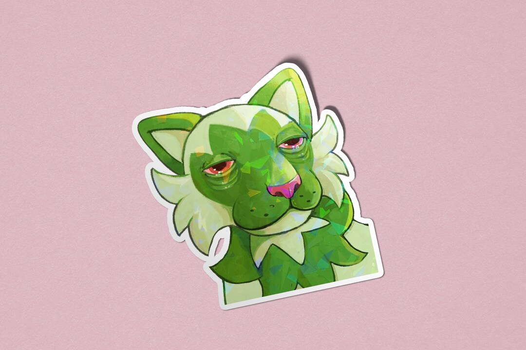 Sprigatito Holographic Sticker 2.5 - Etsy