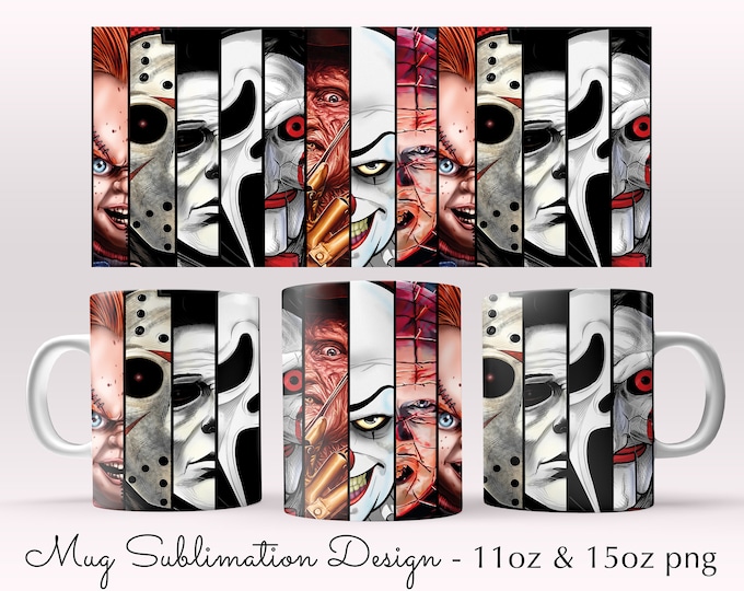 Friends Horror 11oz & 15oz Mug Sublimation Design Cricut Mug Press ...