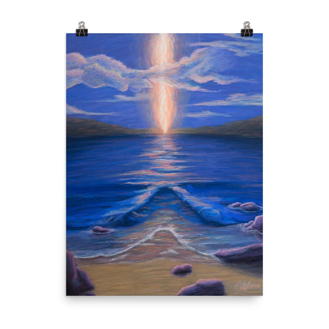 No Longer Slaves Soft Pastel Drawing PRINT god, Jesus, Pillar of Fire ...