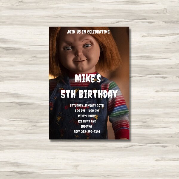 Invitations Chucky - Etsy UK