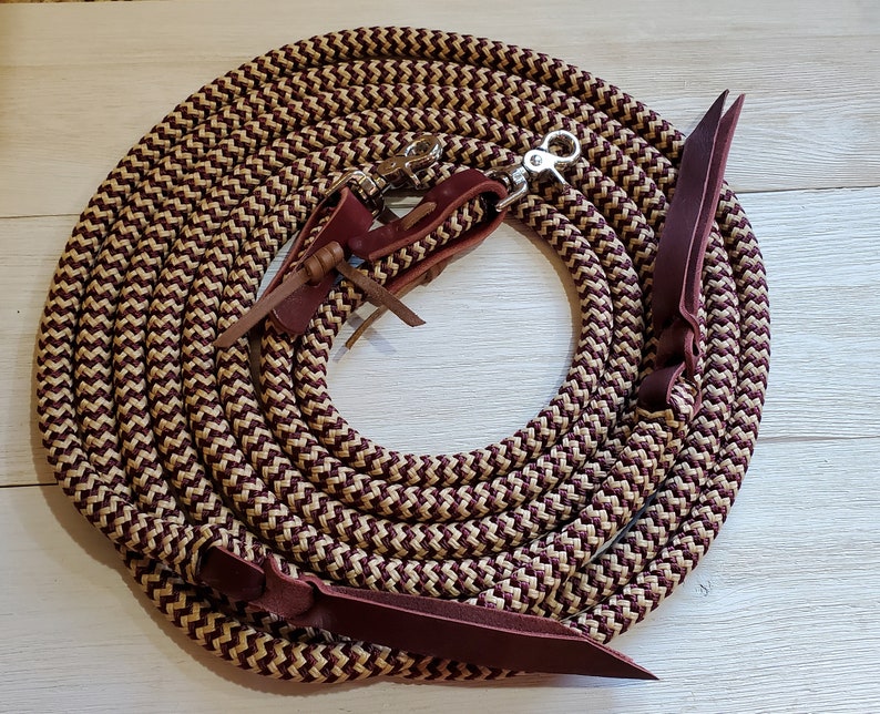 Custom Yacht Rope Loop Reins or Split Reins / (clinician Rope, Mecate ...