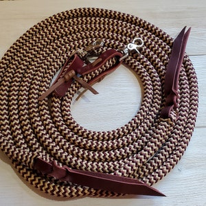 Custom Yacht Rope Loop Reins or Split Reins / Clinician Rope, Mecate ...