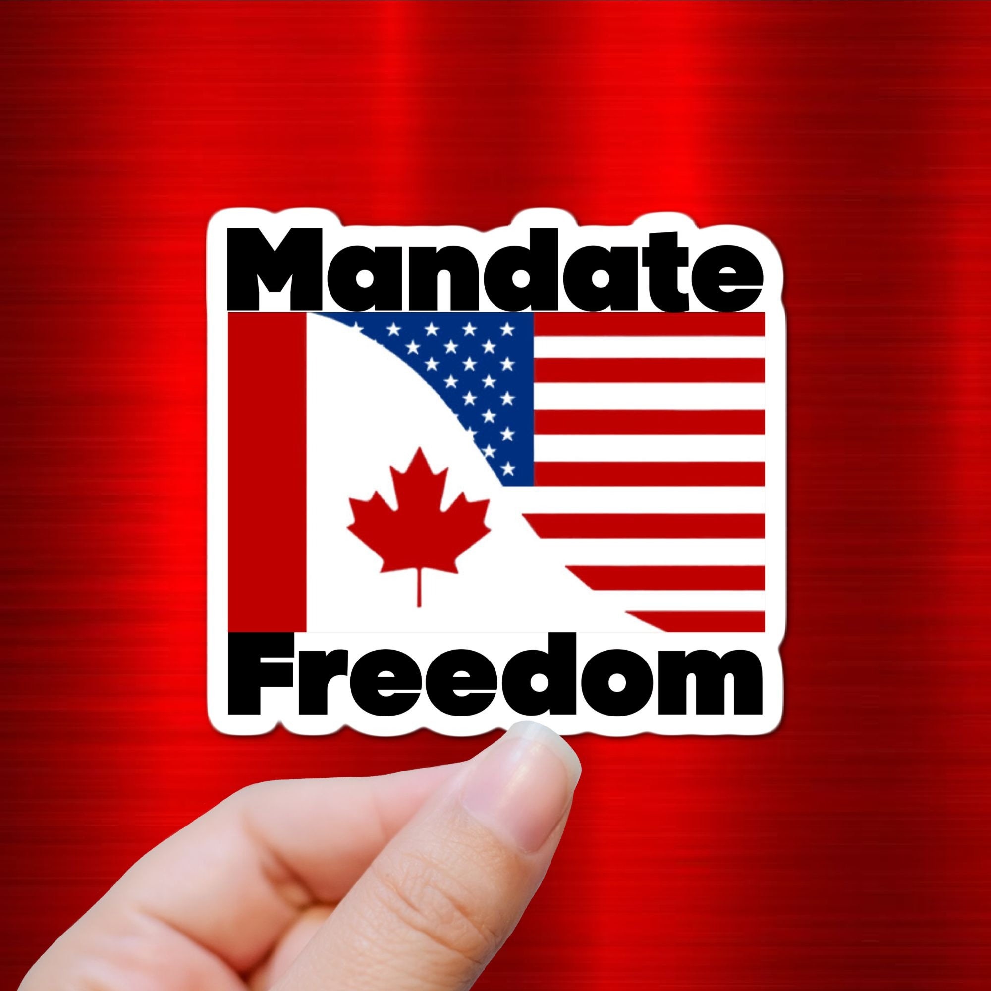 Electronics & Accessories Laptop Decals & Skins 3.25 Canada USA Flag ...