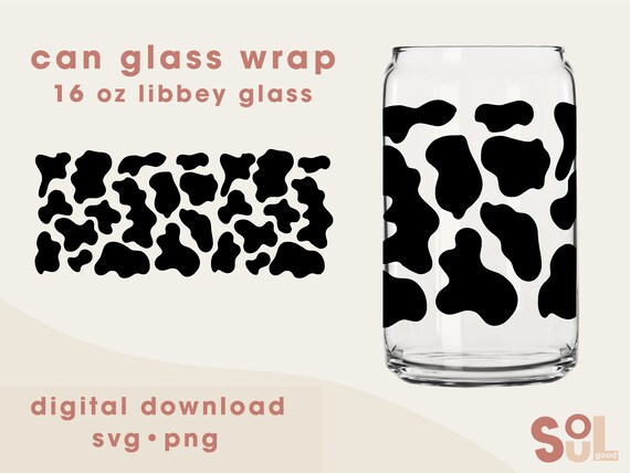 Png Cow Can Glass Wrap SVG Cow Head Svg Cow Print Svg Animal Print Svg ...