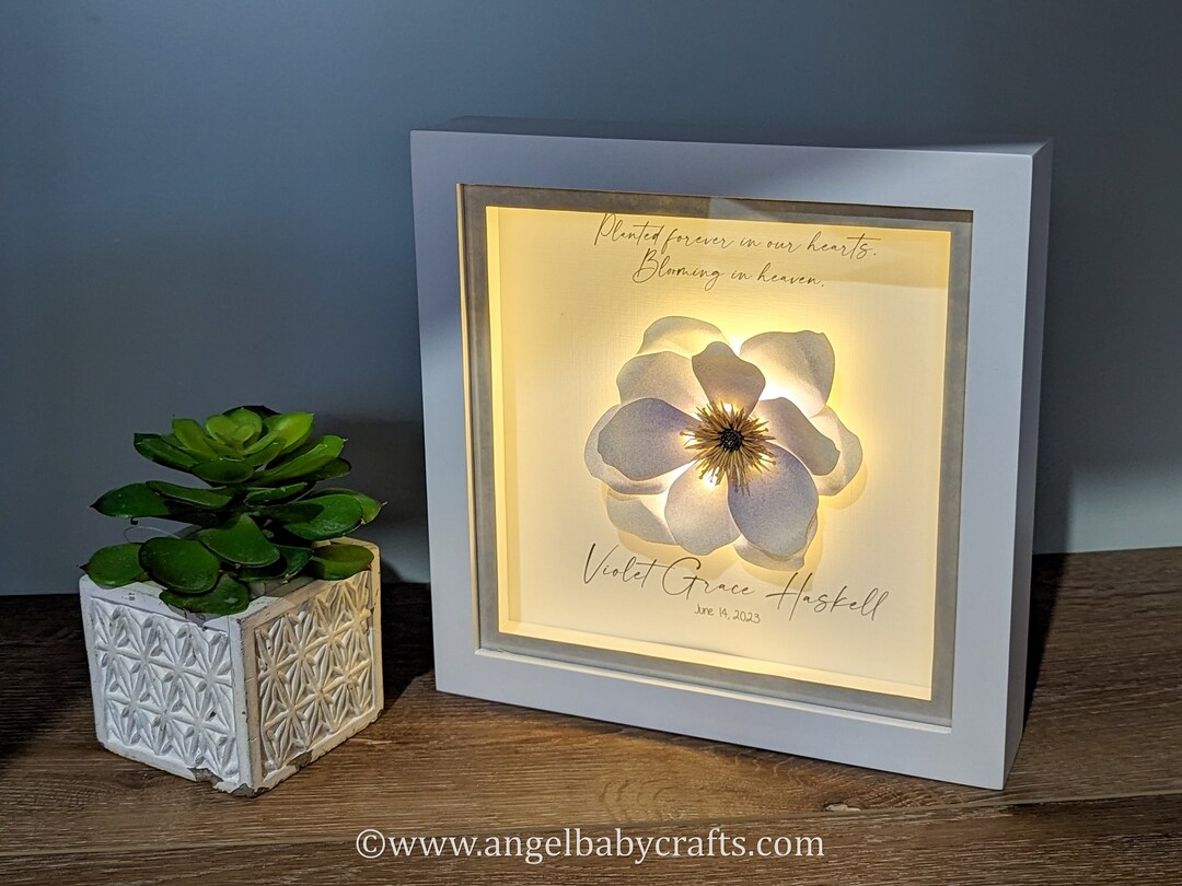 3D Lighted Violet Memorial Gift | Infant Loss | Loss of a Daughter ...