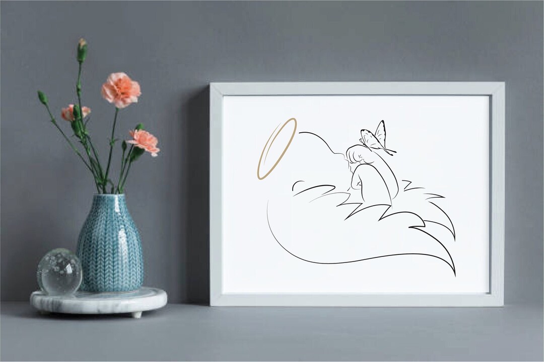 Angel Baby Digital Print, Miscarriage Gift, Infant Loss Gift ...