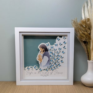 3D Lighted Shadow Box Art - Safe in Arms of Jesus Miscarriage Memorial ...