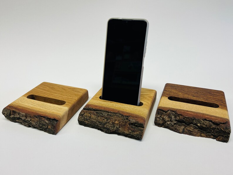 Design Mobile Phone Holder Made of Solid Wood (oak) - Etsy