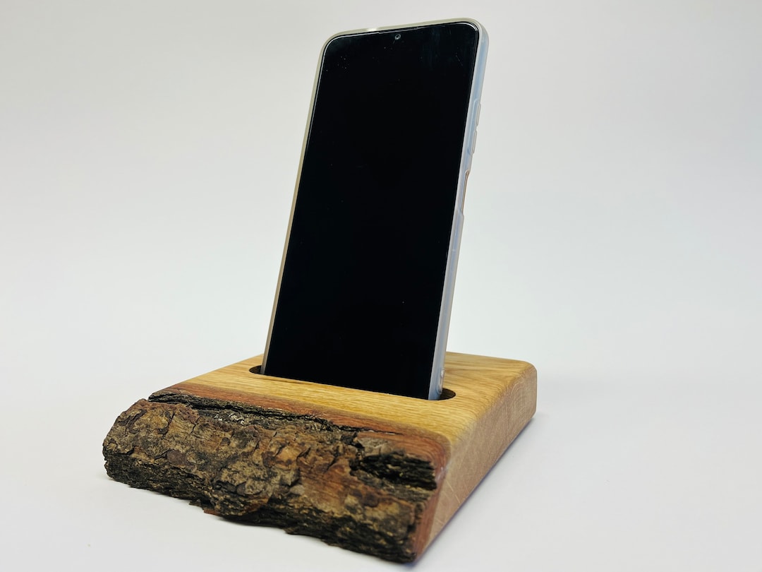 Design Mobile Phone Holder Made of Solid Wood (oak) - Etsy