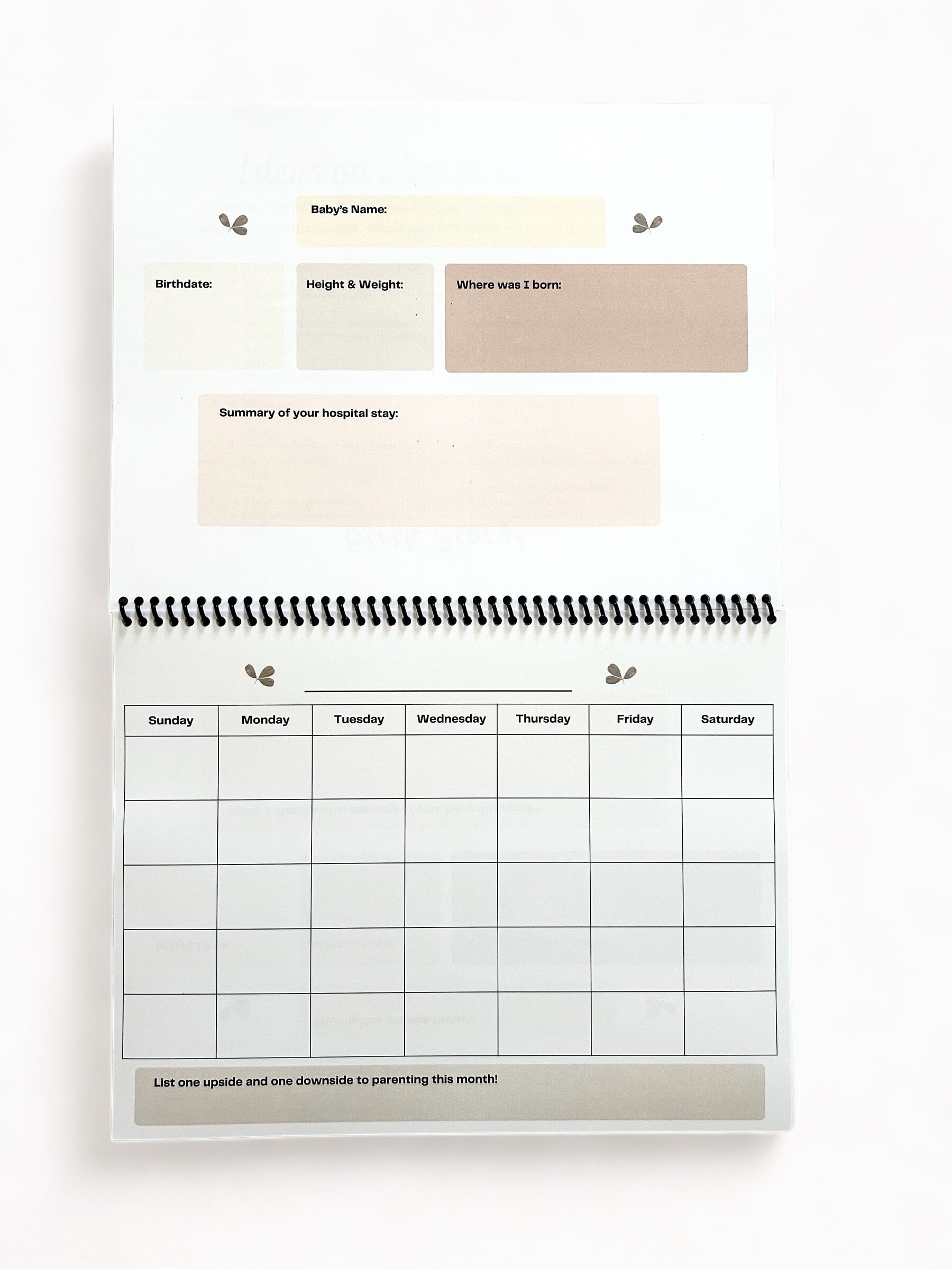 Baby's First Year Calendar - Etsy