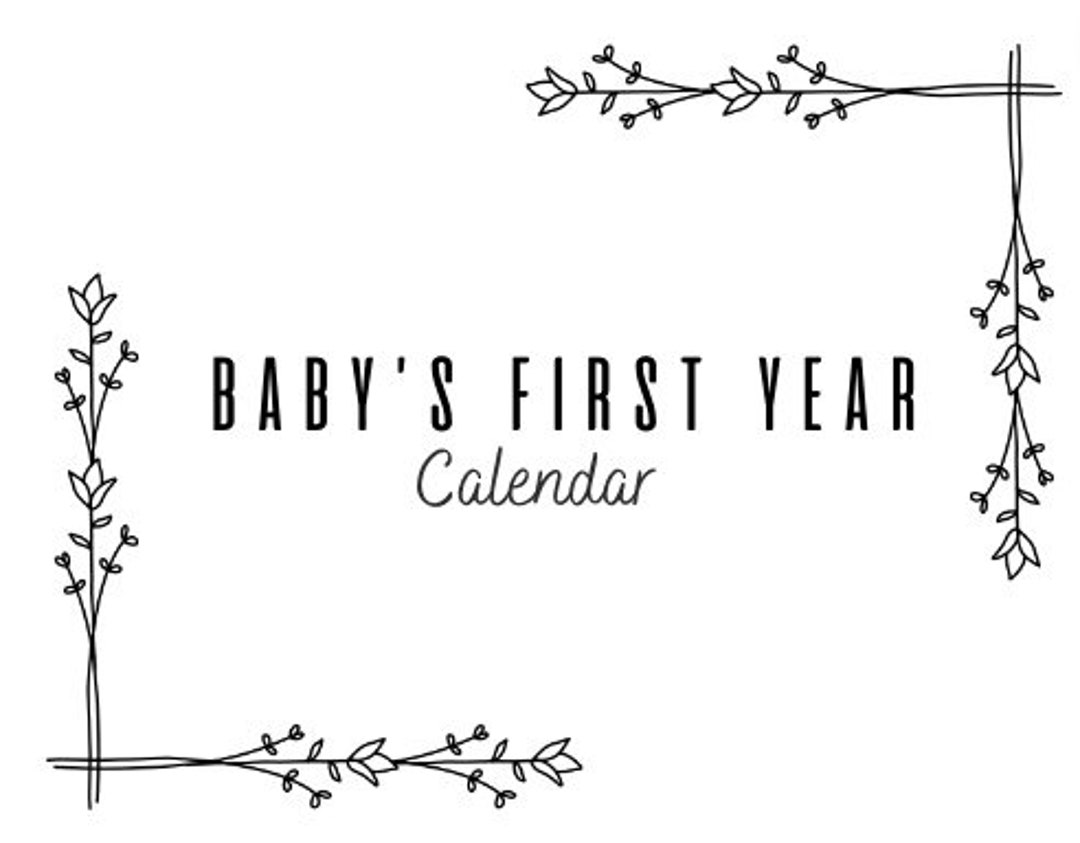 Baby's First Year Calendar Digital - Etsy