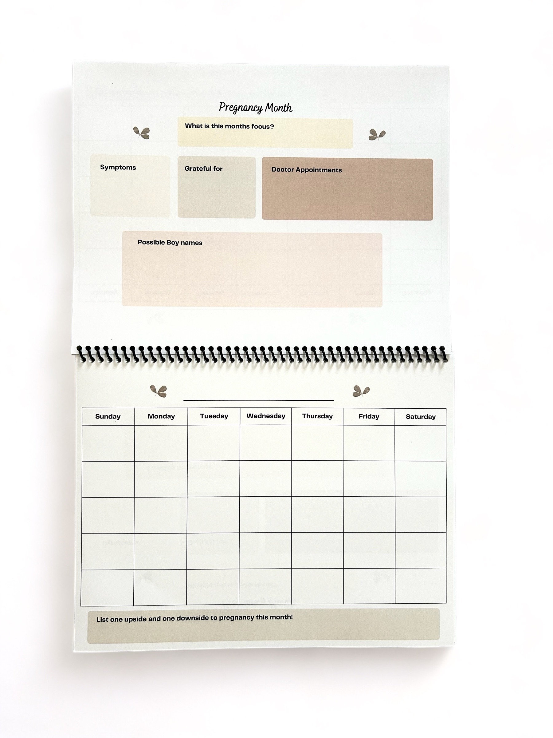 Pregnancy and Postpartum Calendar Digital - Etsy