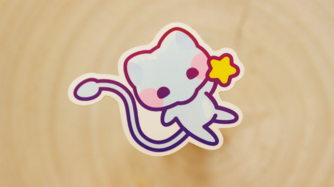Kawaii Mew Sticker High Quality Matte Waterproof Sticker - Etsy