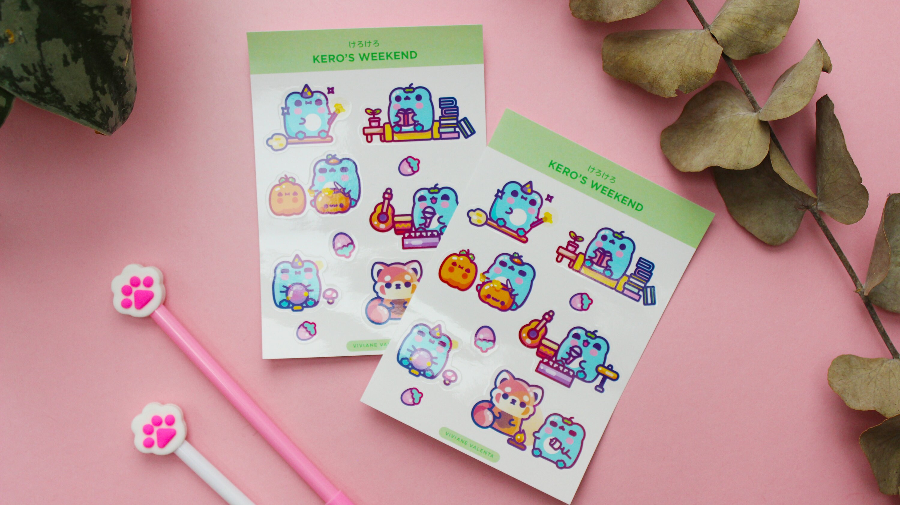 Kero Frog Sticker Sheet Japanese Cute Stickers Japanese | Etsy