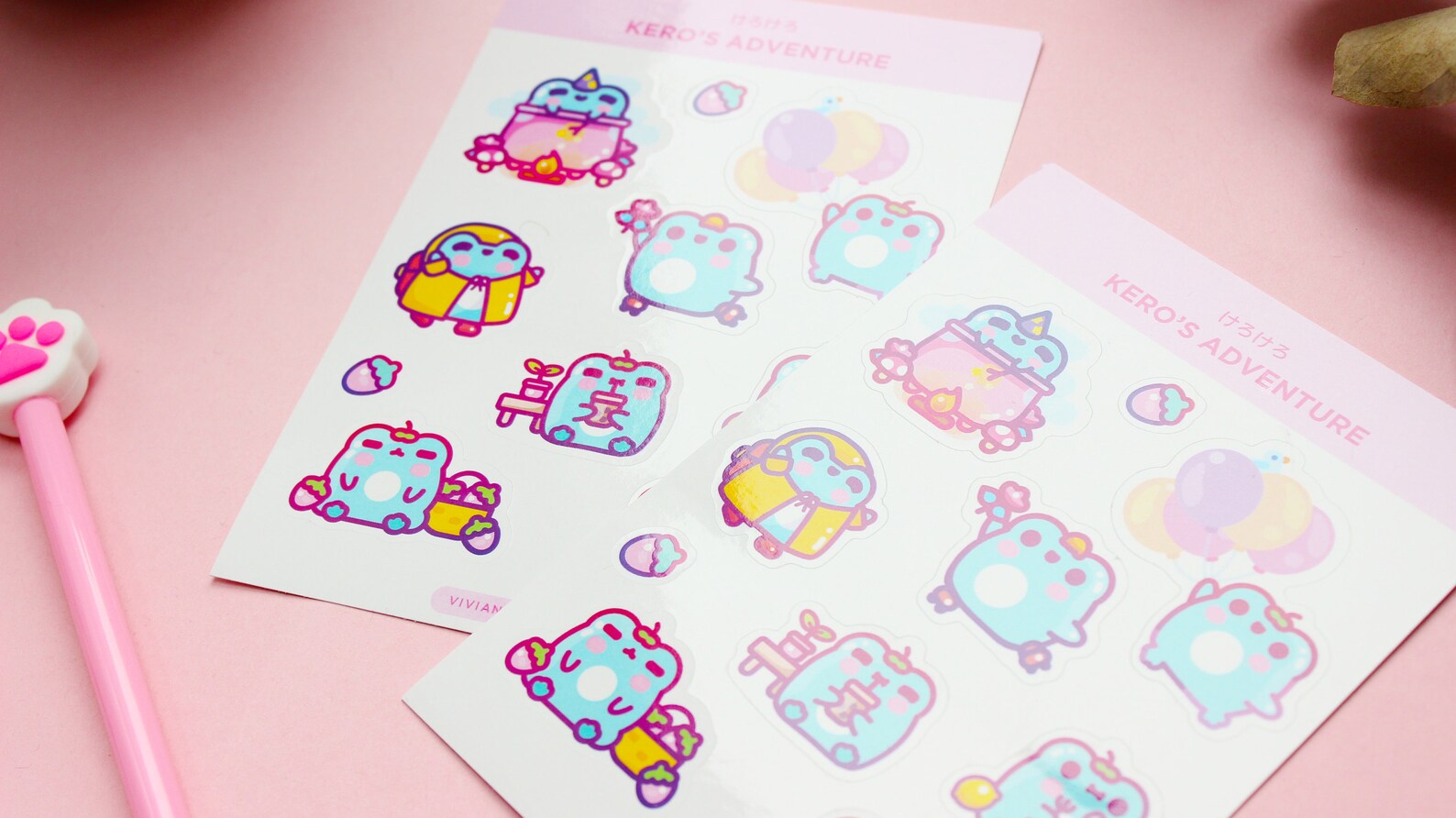 Kero Frog Sticker Sheet Japanese Cute Stickers Japanese | Etsy