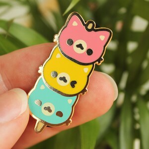 Kawaii Dango Cat Enamel Hard Pins Sushi Cat Pin - Etsy