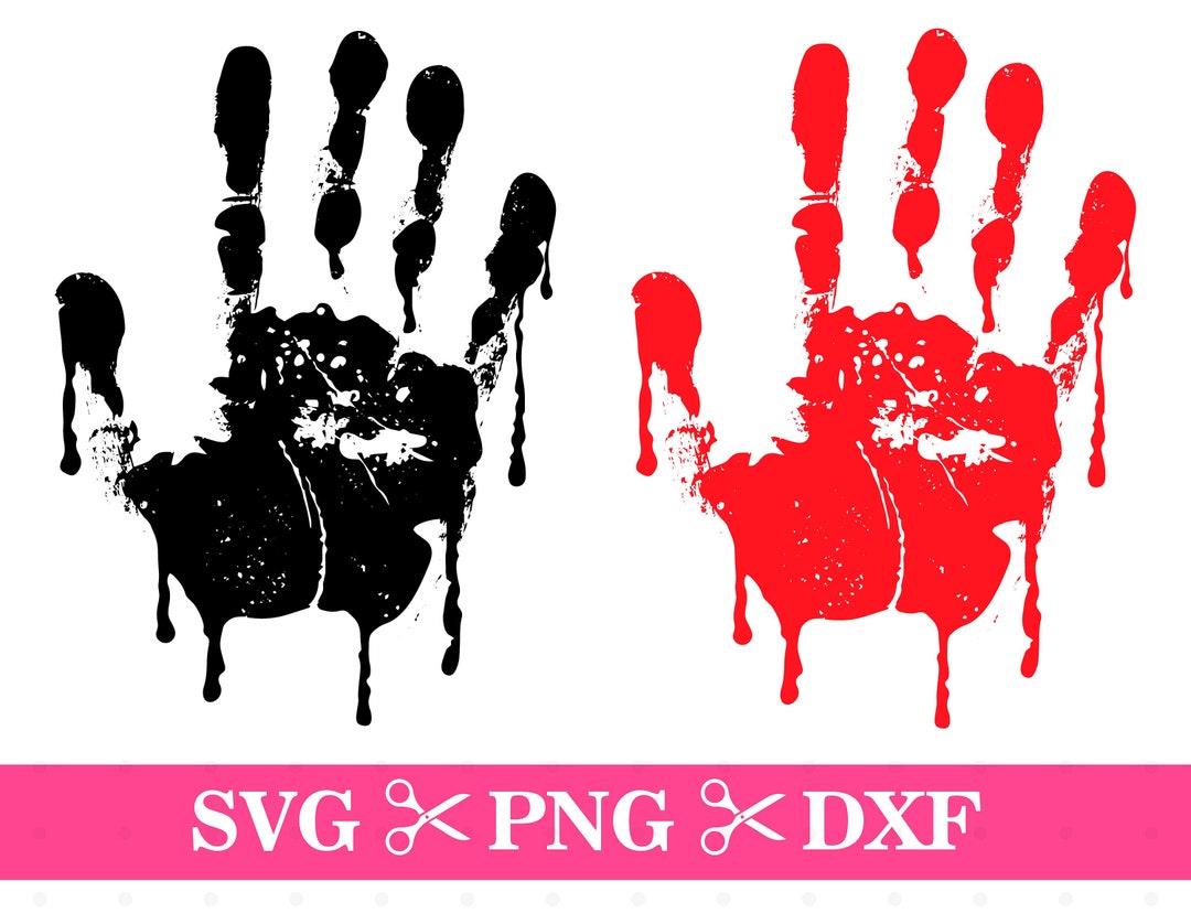 Bloody Hands Svg Clipart Set Hand Cricut Vectors Bloody Hand - Etsy ...