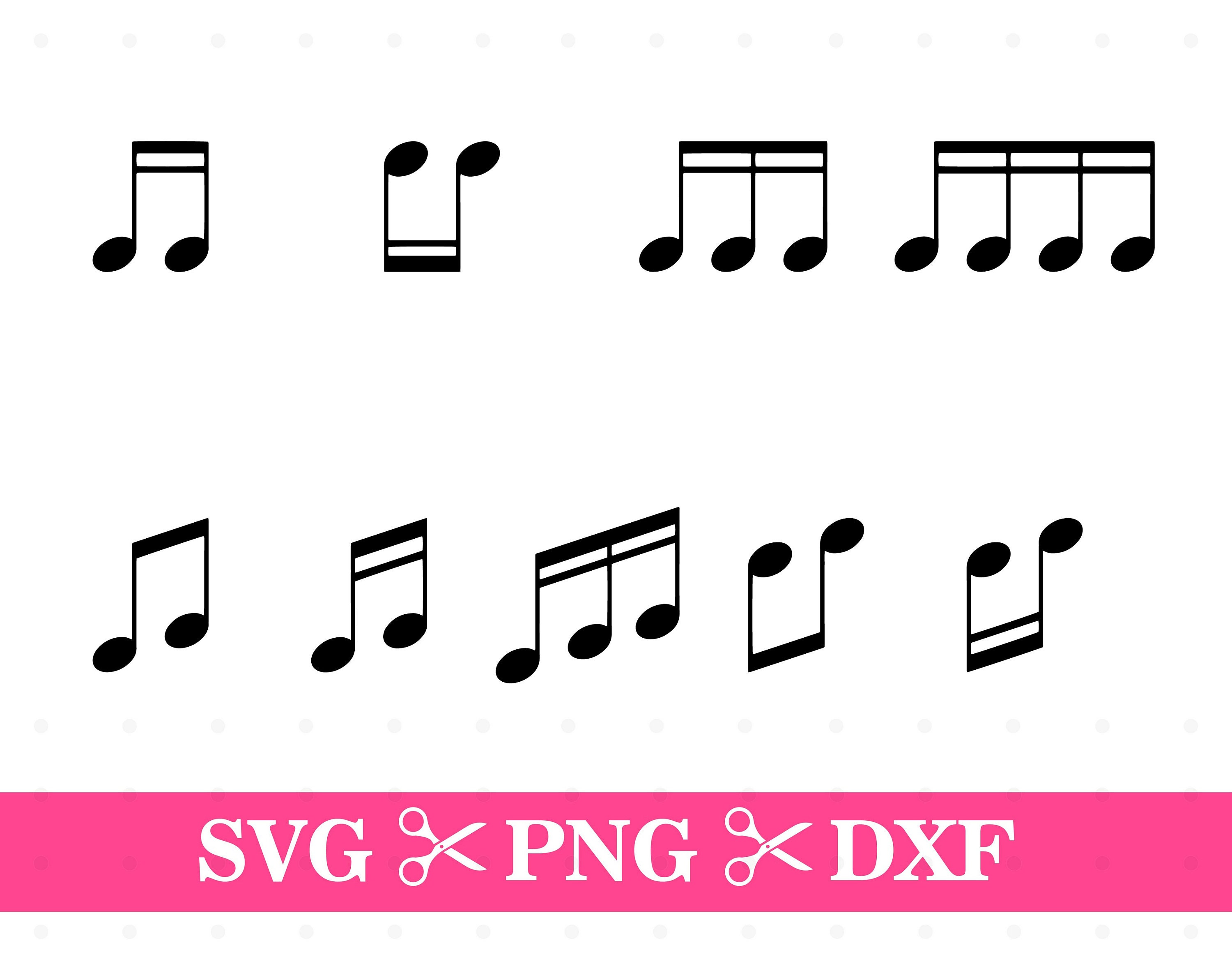 Notas Svg, Nota Clipart Svg, Notas Cricut Vectores, Notas Clipart SVG ...