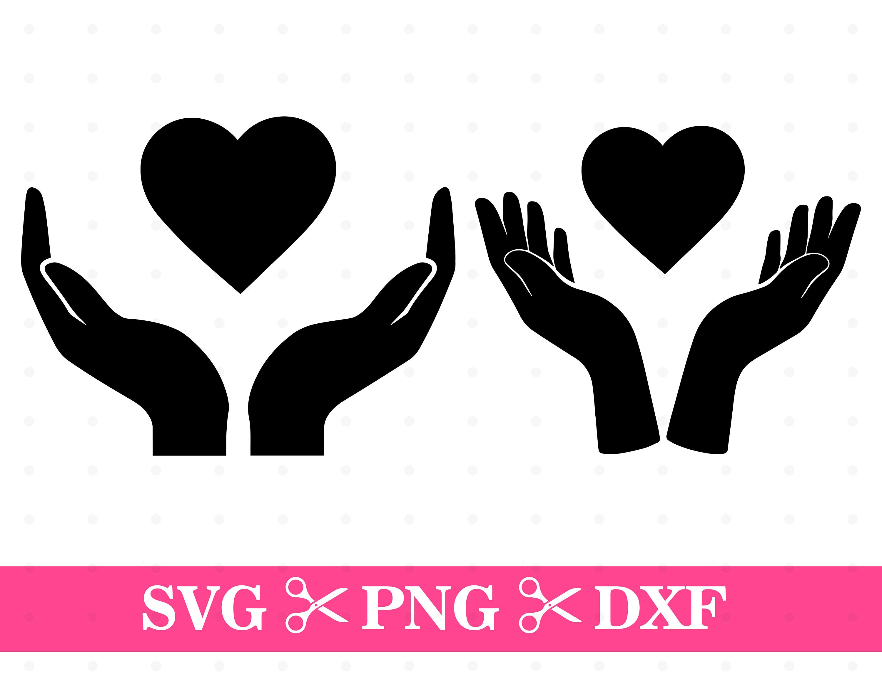 Manos Svg Png Svg Manos con Corazón Svg corazón amor Svg Manos Png ...
