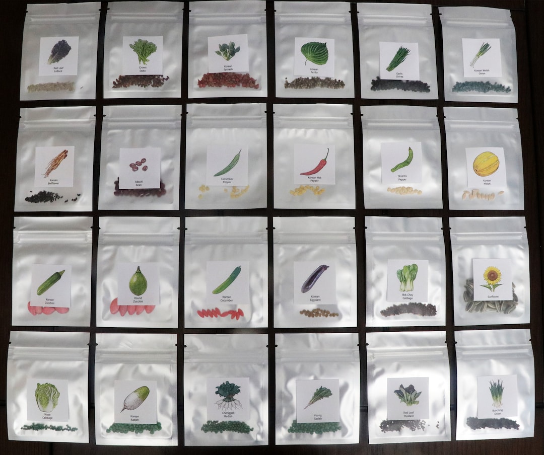 Pick Your Own Non-gmo Korean Vegetable Seed Collection (normal Version ...