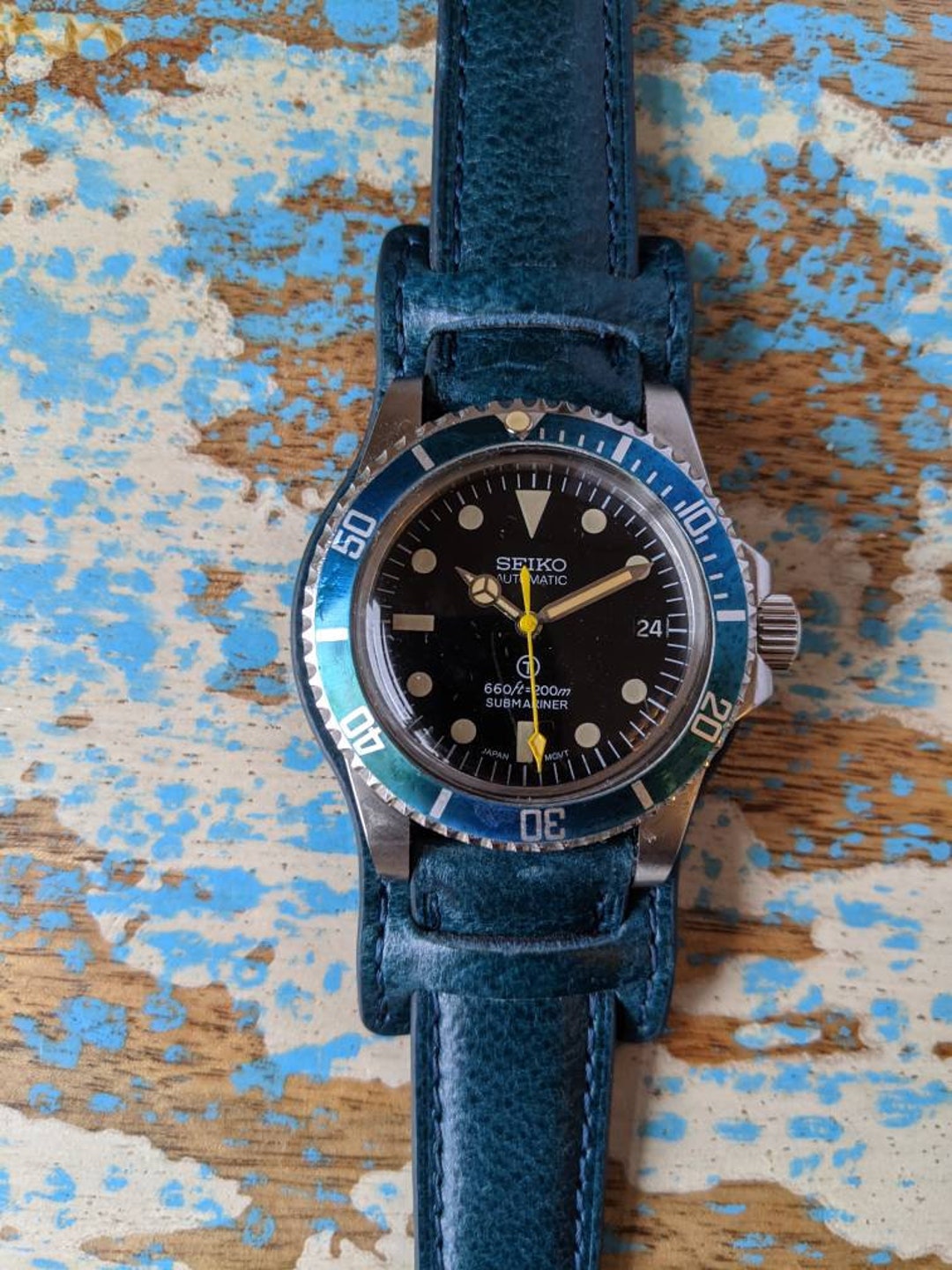 Vintage Blueberry Seiko Mod - Etsy Canada