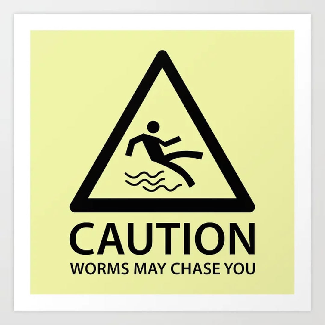 Funny Caution Poster - Etsy