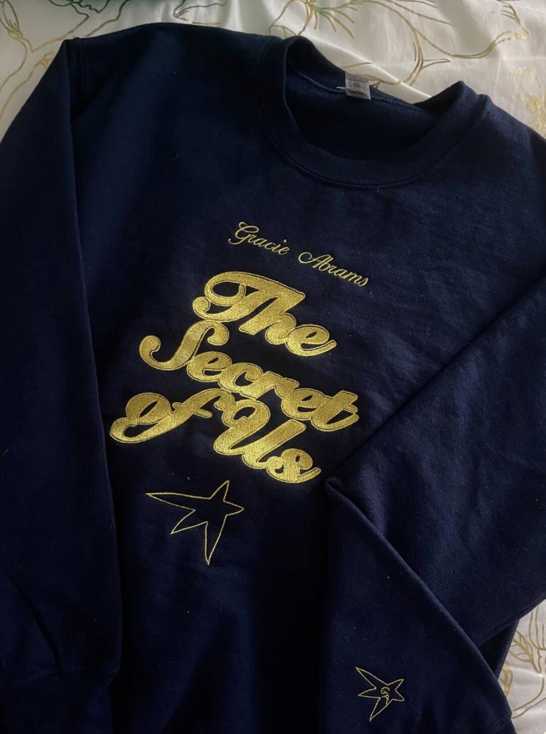 GA TSOU Sweater Crewneck | Double-sided Gold Embroidered Crewneck ...