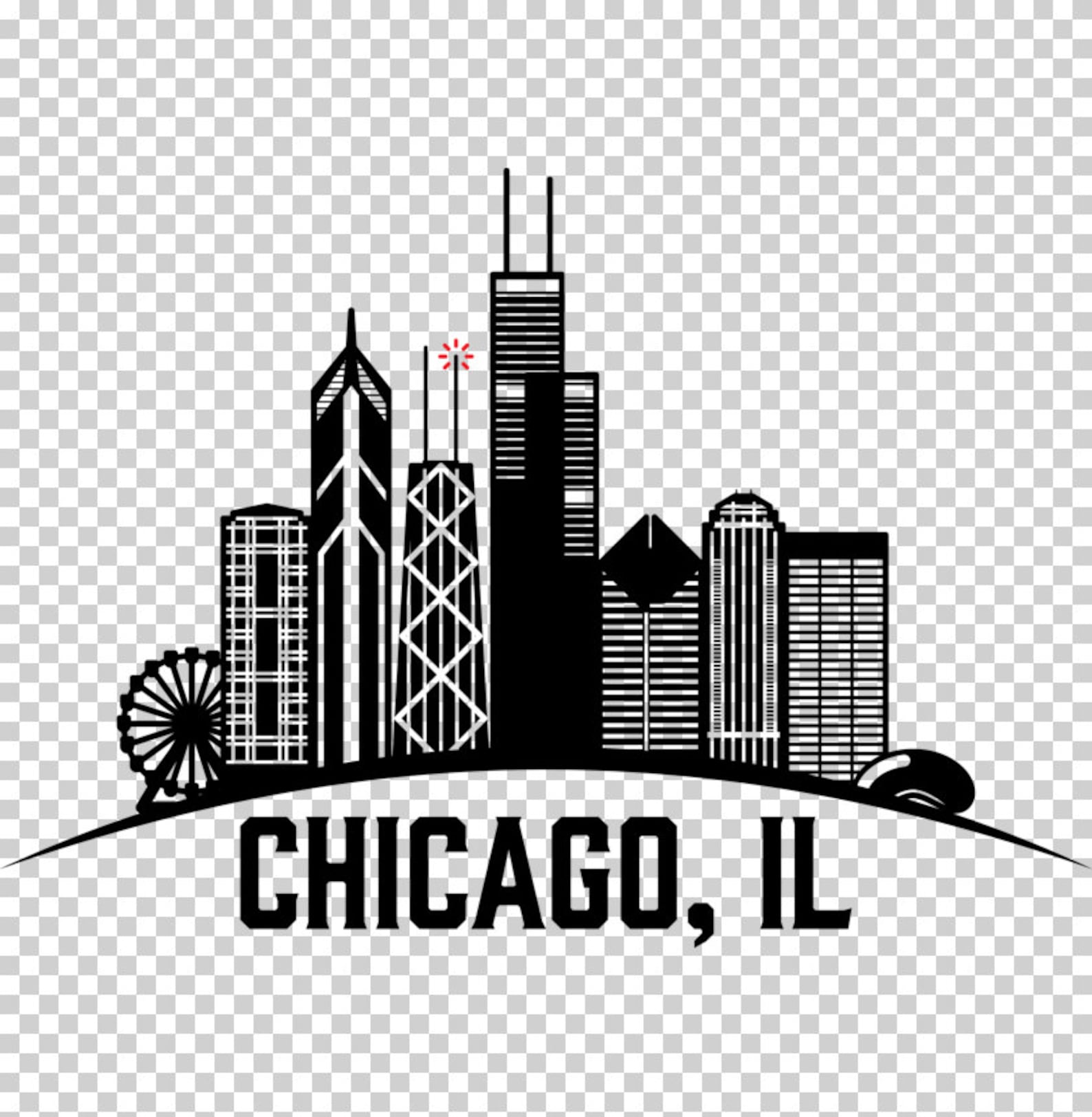 Chicago Digital Png,svg,ai,jpg,dxf Files - Etsy