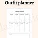 Weekly Outfit Planner Printable Pdf 7 Day Outfit Planner Business ...