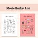 Movie Bucket List Journal Page Printable Pdf Film Bucket List Journal ...