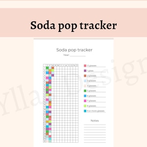 Soda Pop Tracker Journal Page Printable Pdf Health Tracker Daily Soda ...
