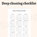 Deep Cleaning Planner Printable Pdf Cleaning Checklist Household ...