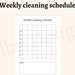 Weekly Cleaning Planner Printable Pdf 7 Day Cleaning Schedule House ...