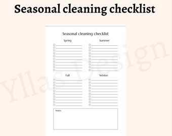 Seasonal Home Maintenance Checklist Minimalistic Spring Summer Fall ...