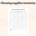 Cleaning Supplies Inventory Checklist Printable Pdf Cleaning Checklist ...